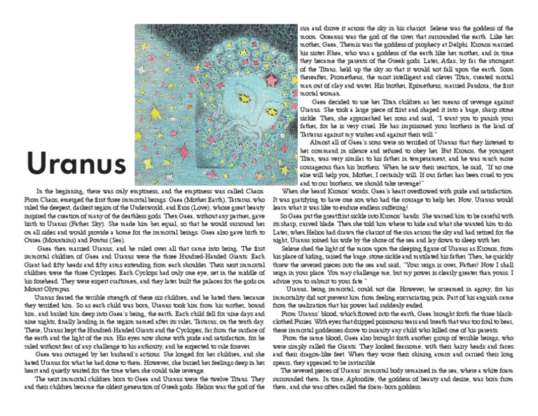 Uranus | Greek Mythology | Ancient Greek Religion