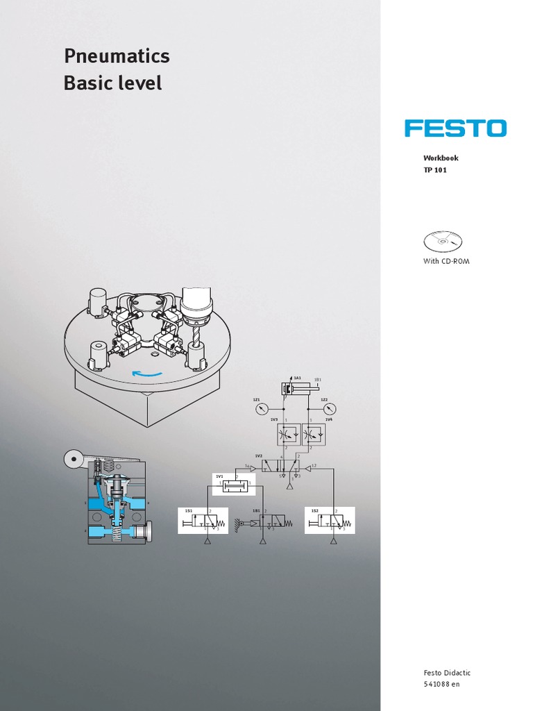 Workbook Pneumatics Basic Level | PDF | Valve | Piston