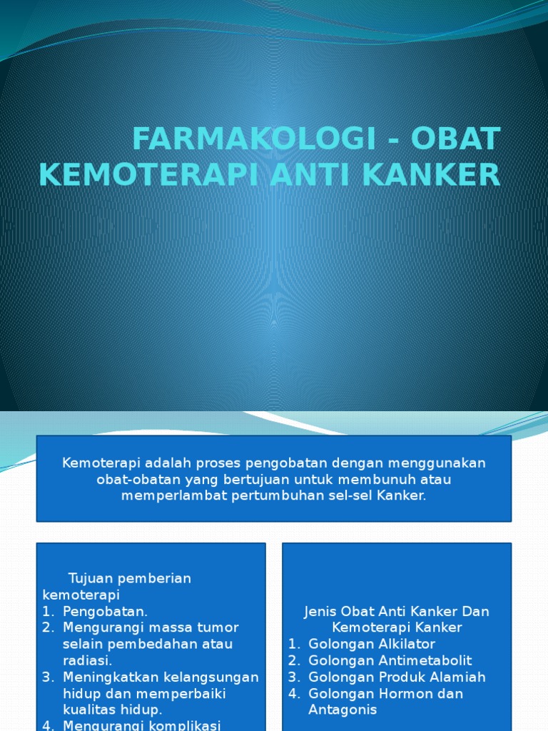 Farmakologi - Obat Kemoterapi Anti Kanker | PDF