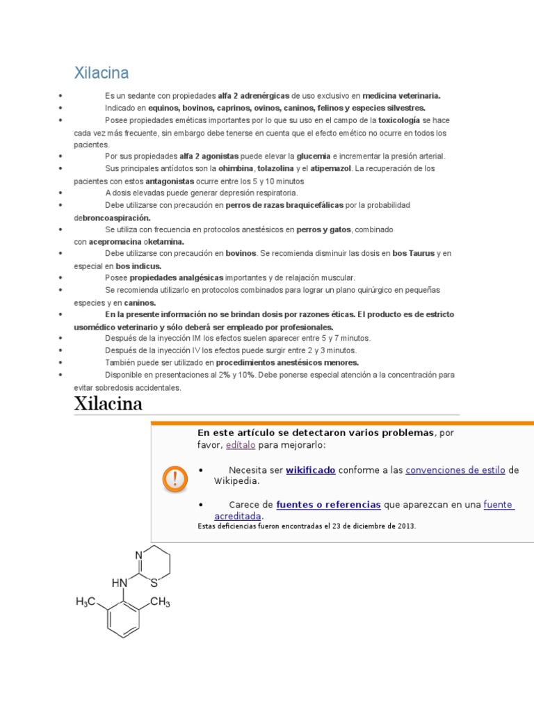Xilazina | PDF | Medicamentos con receta | Simulación
