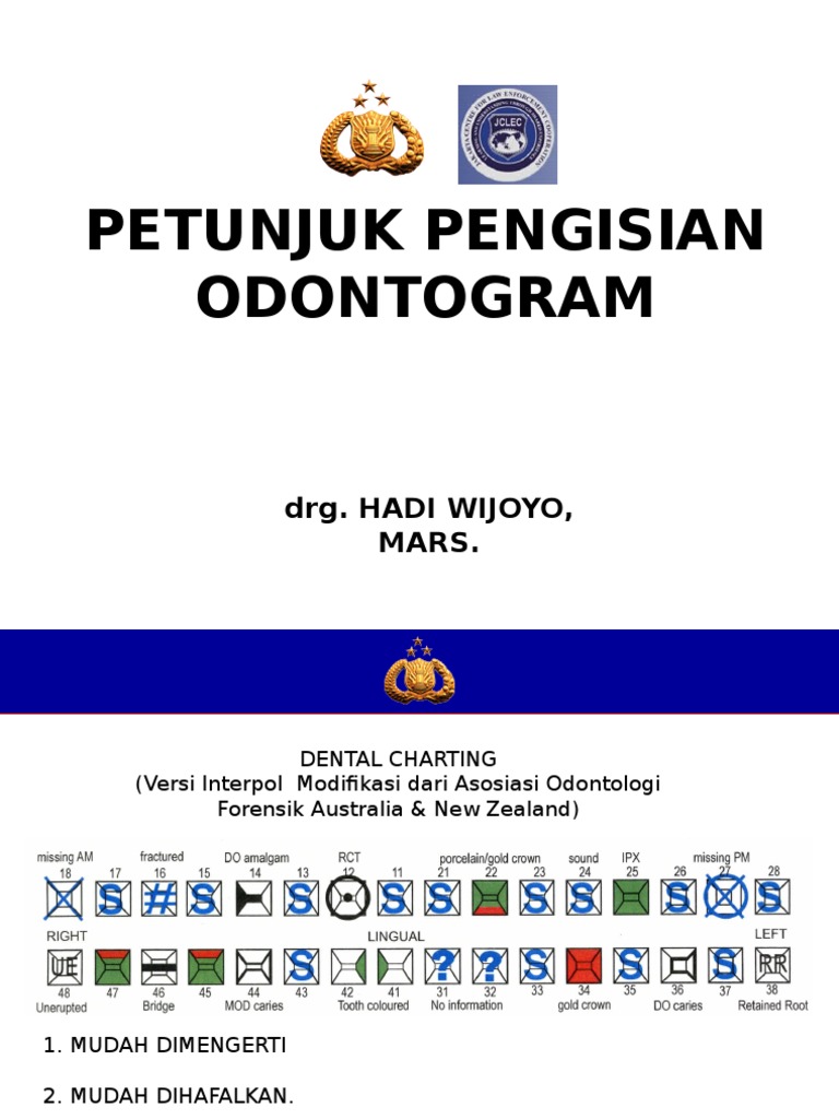 Petunjuk Pengisian Odontogram | PDF