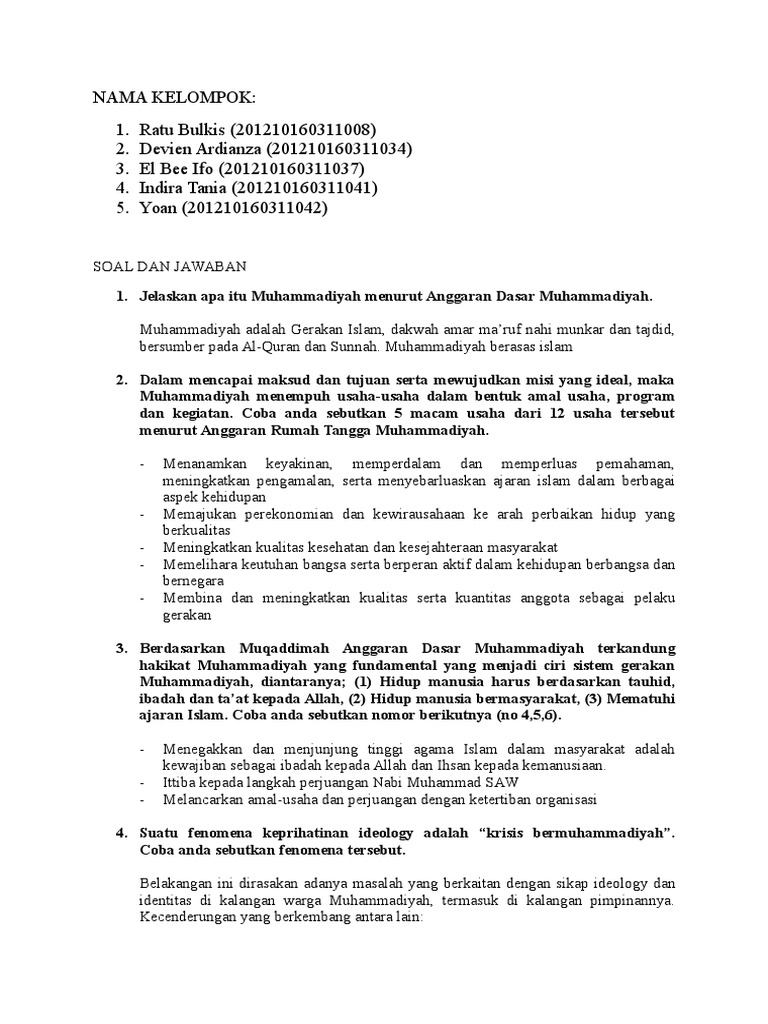 AIK Soal Dan Jawaban | PDF