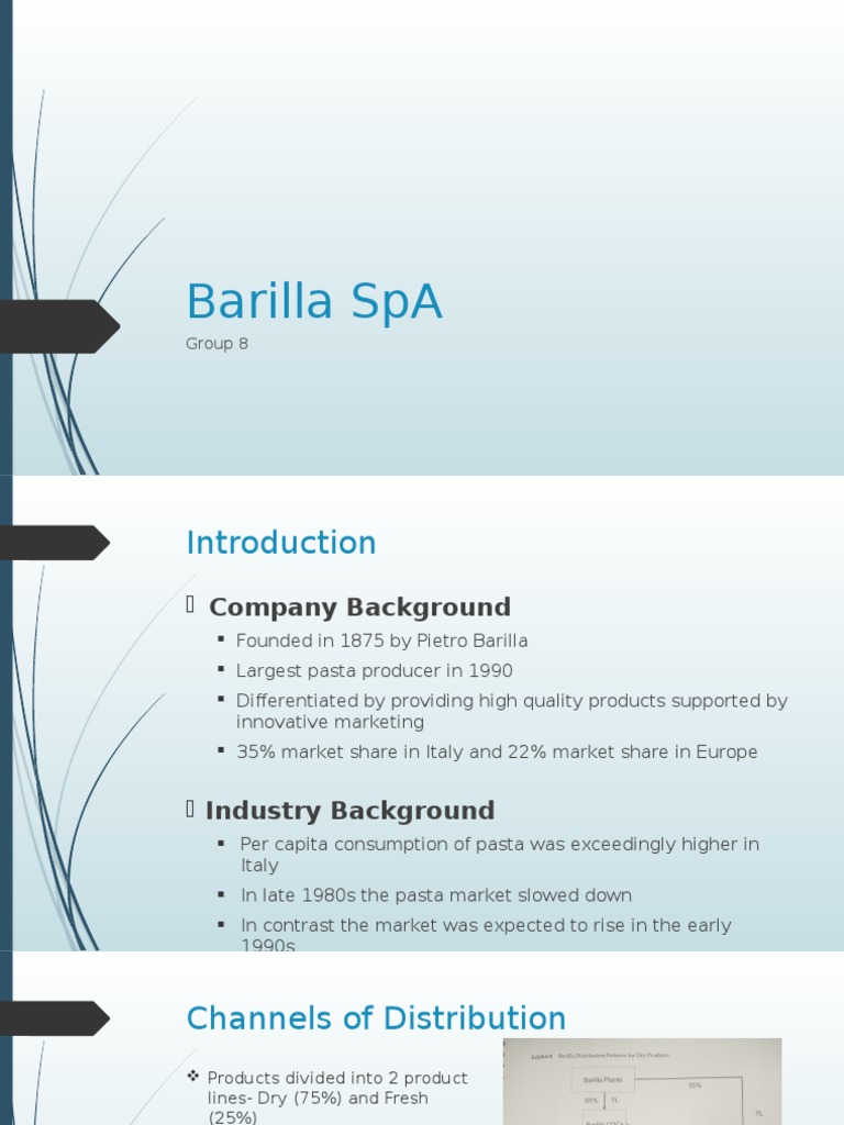 Barilla SpA: JIT Distribution Strategy Analysis | PDF | Inventory ...