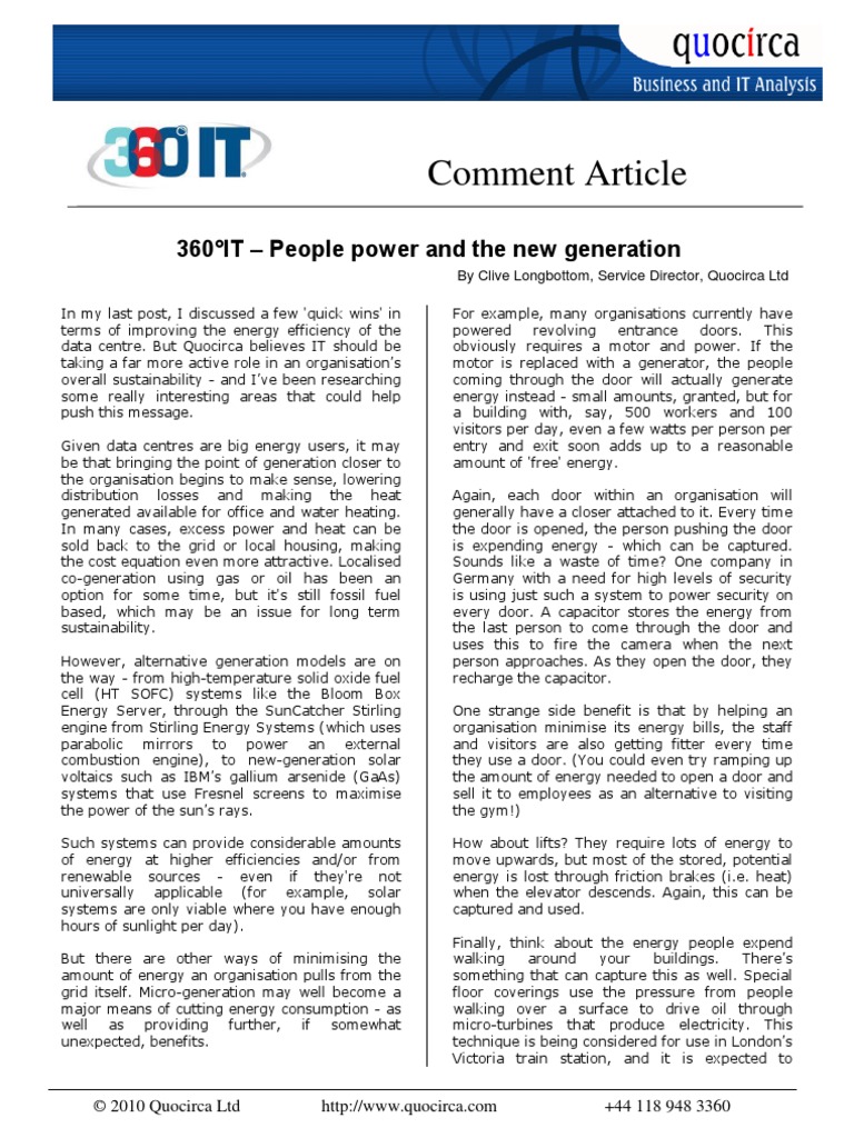 People Power and The New Generation | Download Free PDF | Electrical Grid | Cogeneration