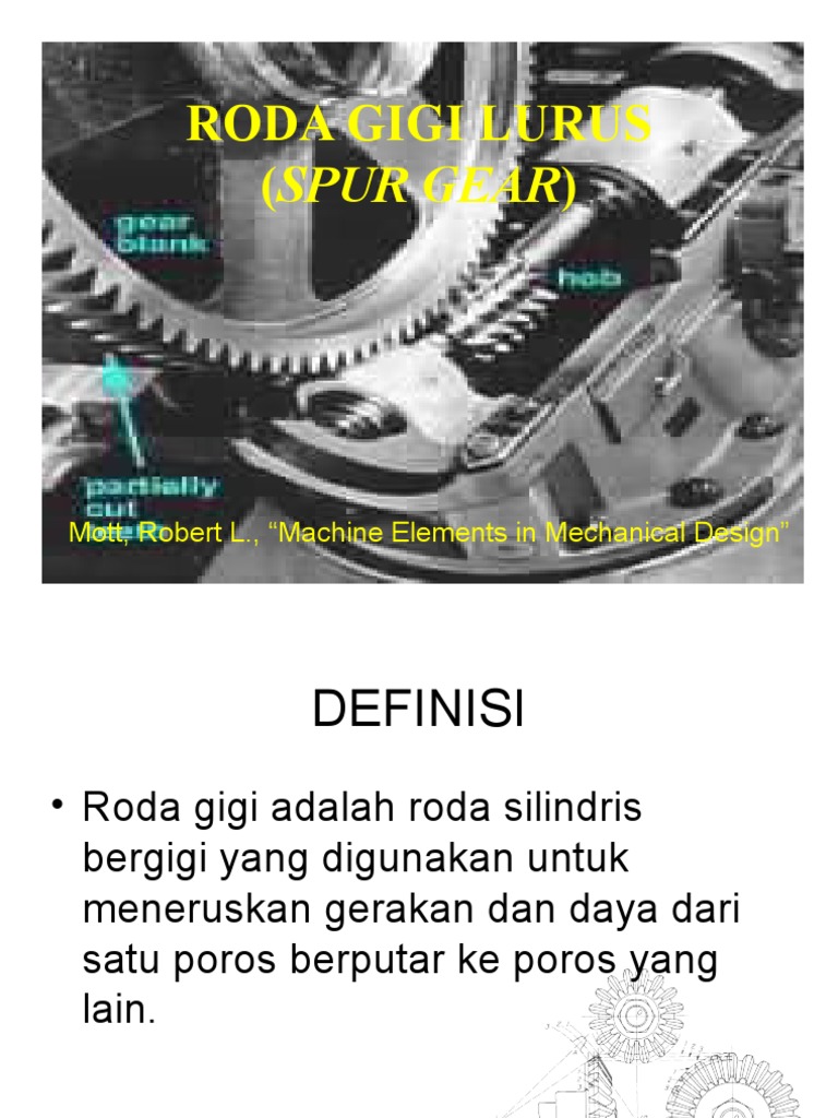 Roda Gigi Lurus 1999 | PDF