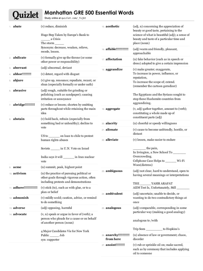 Manhattan GRE 500 Essential Wo | PDF | Stoicism | Science