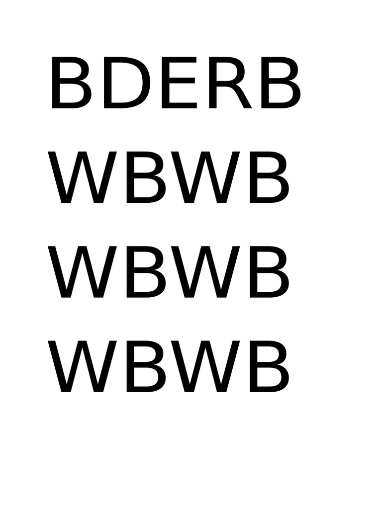 Pattern of WBWB Sequences | PDF