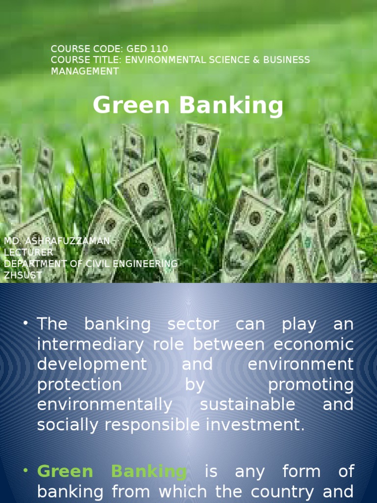 Understanding Green Banking Practices | PDF | Art | Technology ...