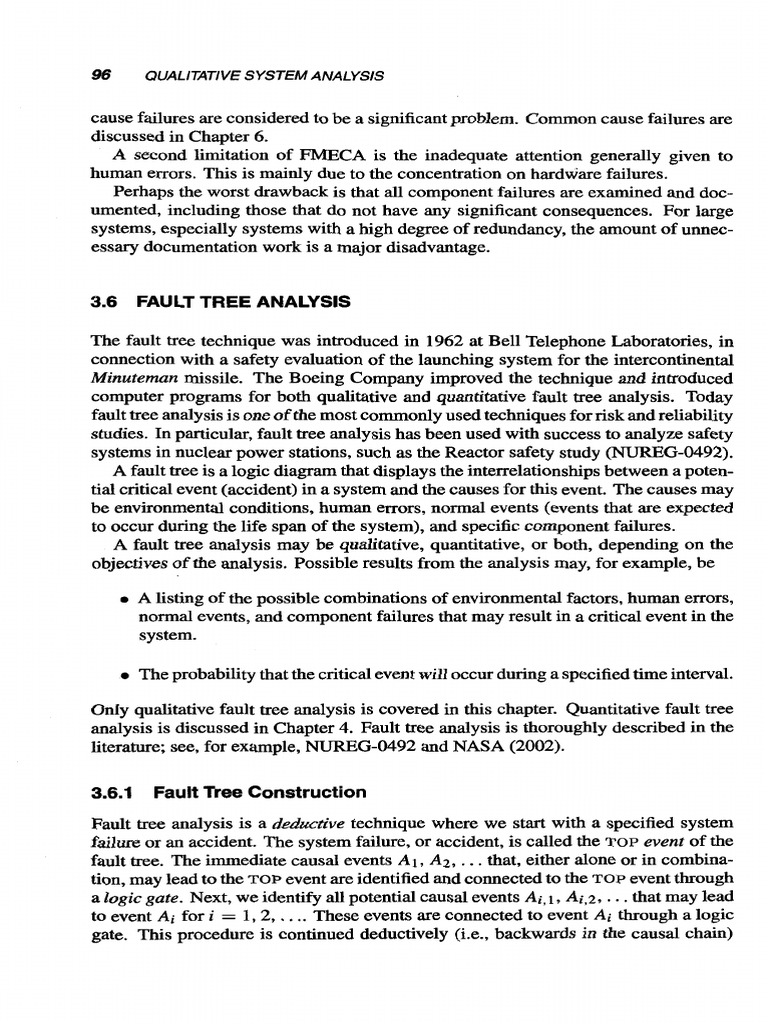 A Qualitative Analysis of Fault Tree Construction and Methodology | PDF | Reliability ...