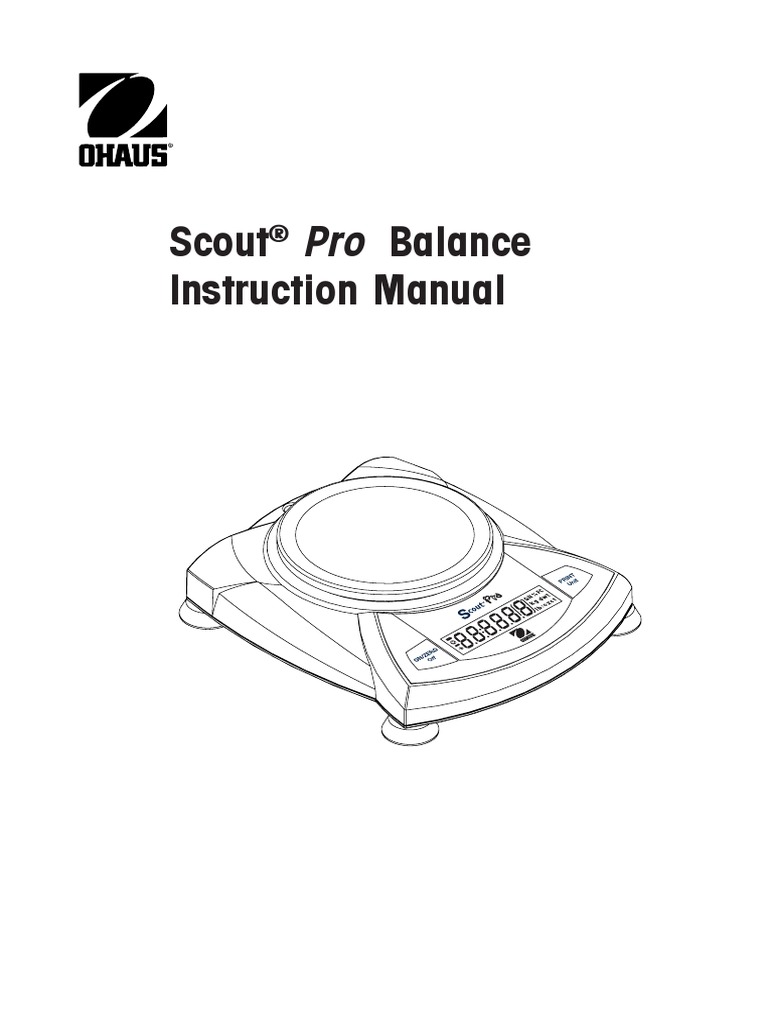 Scout Pro Balance Instruction Manual | PDF | Electromagnetic ...