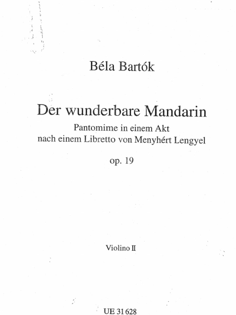 Bartok Miraculous Mandarin - Violin II | PDF