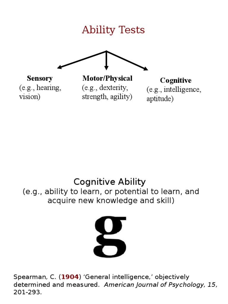 Ability-Tests.ppt | Validity (Statistics) | Test (Assessment)
