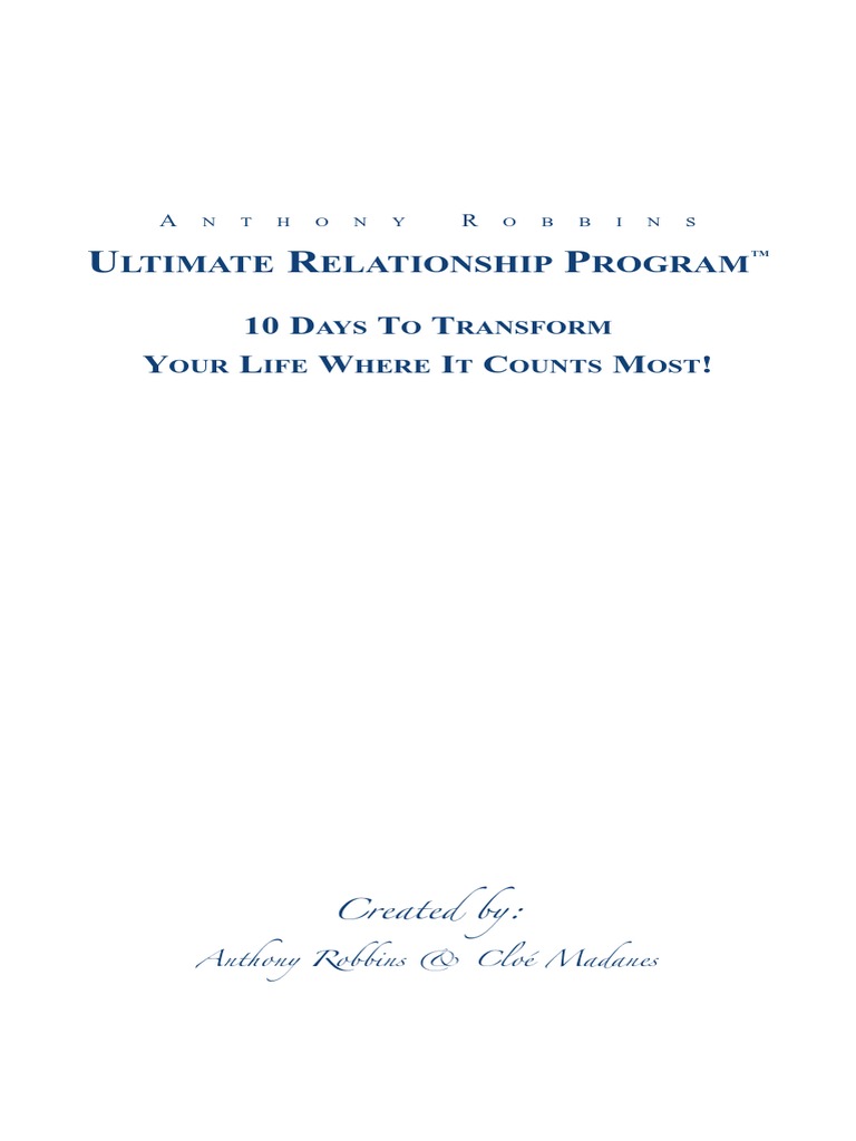 Ultimate Relationship Program | PDF | Intimate Relationships | Human ...