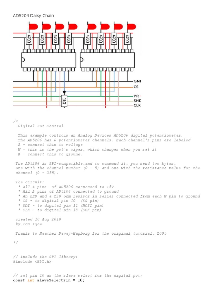 AD5204 Daisy Chain: #Include | PDF