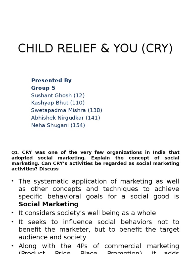 Child Relief & You (Cry) - Group 5 | PDF | Outsourcing | Corporate ...