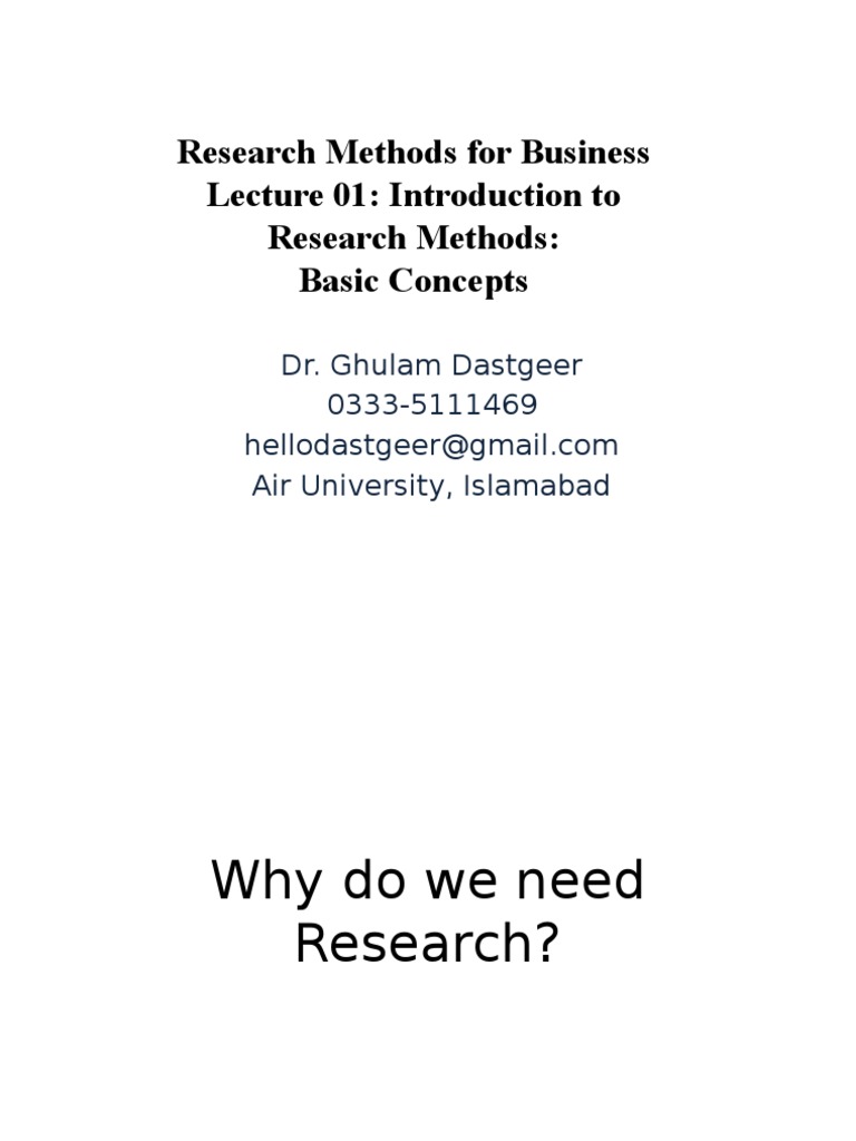 Research Methods Introduction | PDF | Inductive Reasoning | Scientific Method