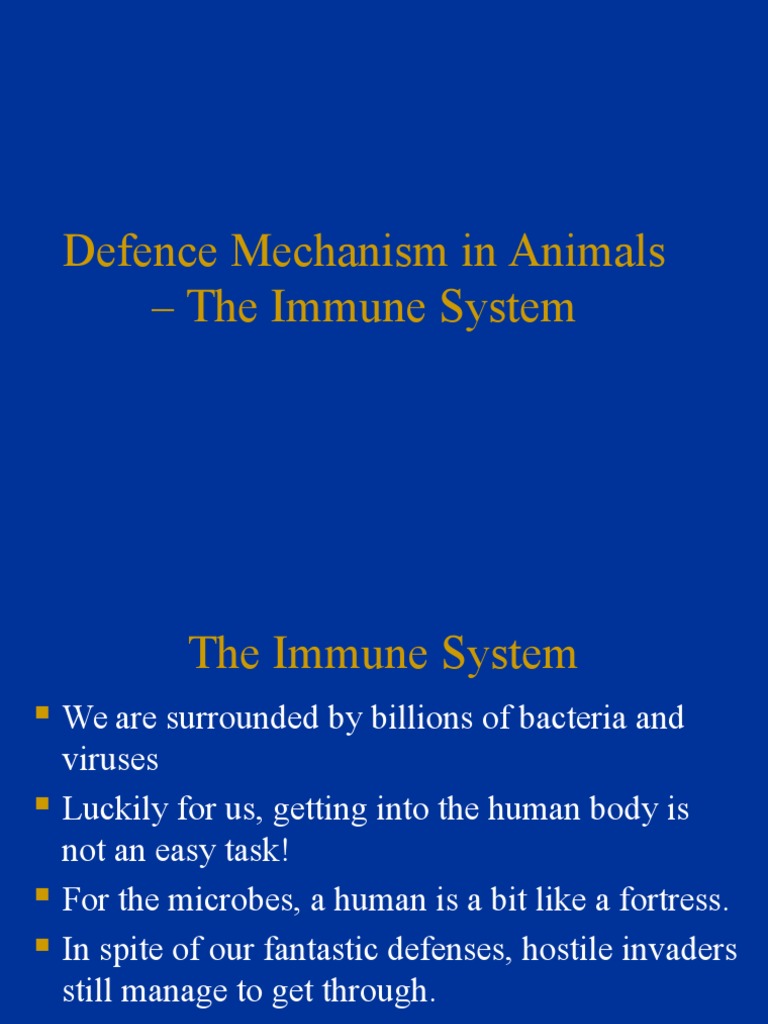Defence Mechanism in Animals - The Immune System | PDF | Granulocyte ...