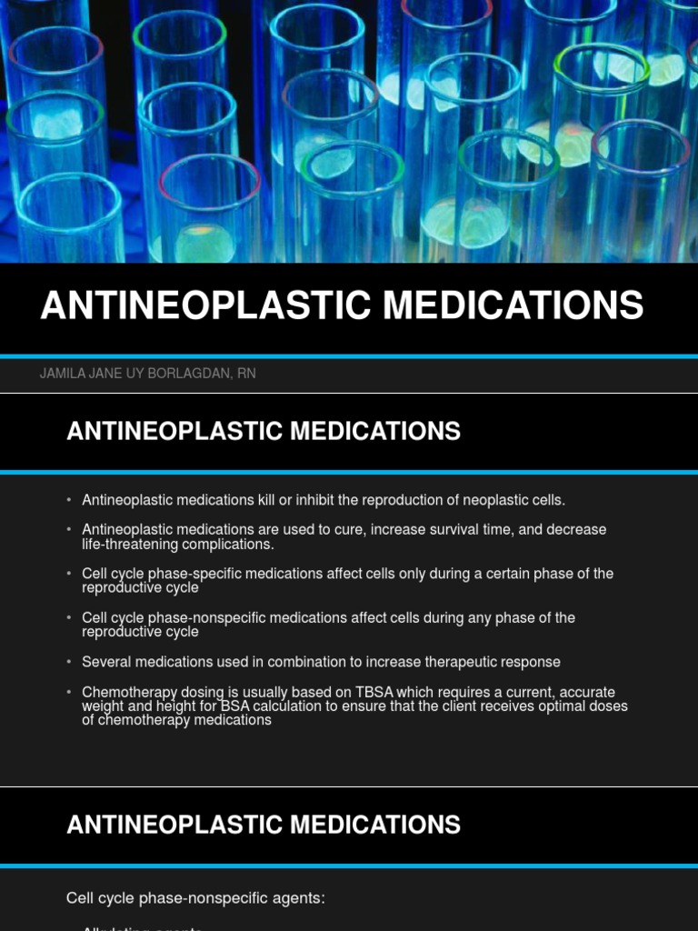 Antineoplastic Medications | PDF | Chemotherapy | Medical Specialties