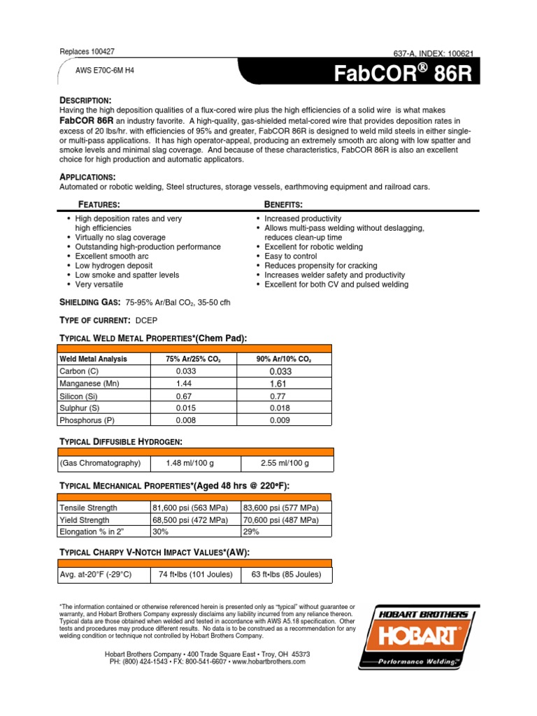 Fabcor 86 R | PDF | Welding | Construction