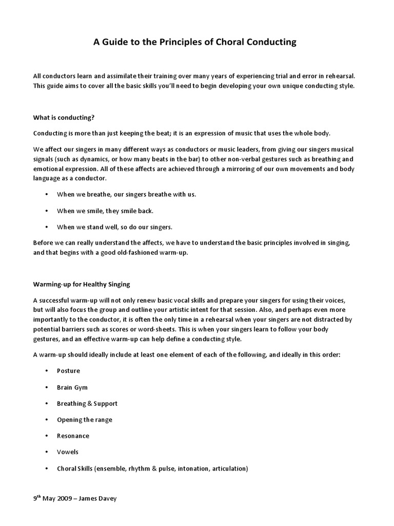 Guidetoprinciplesofchoralconducting PDF | PDF | Conducting | Singing