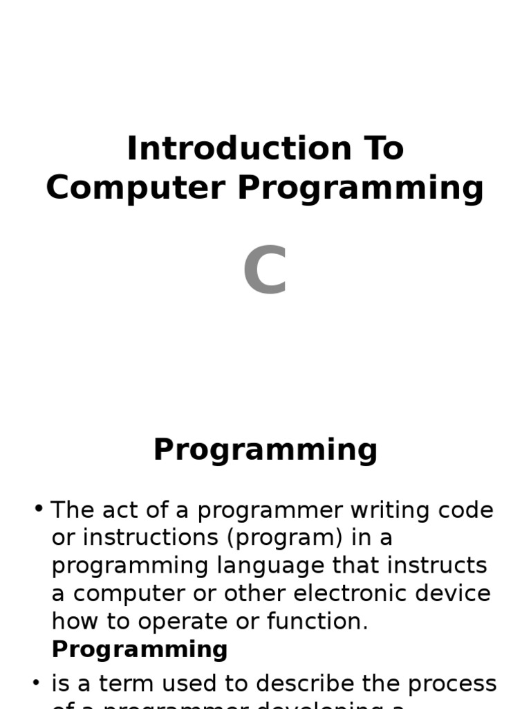 C Programming (Brief Notes) | PDF | C (Programming Language) | Subroutine