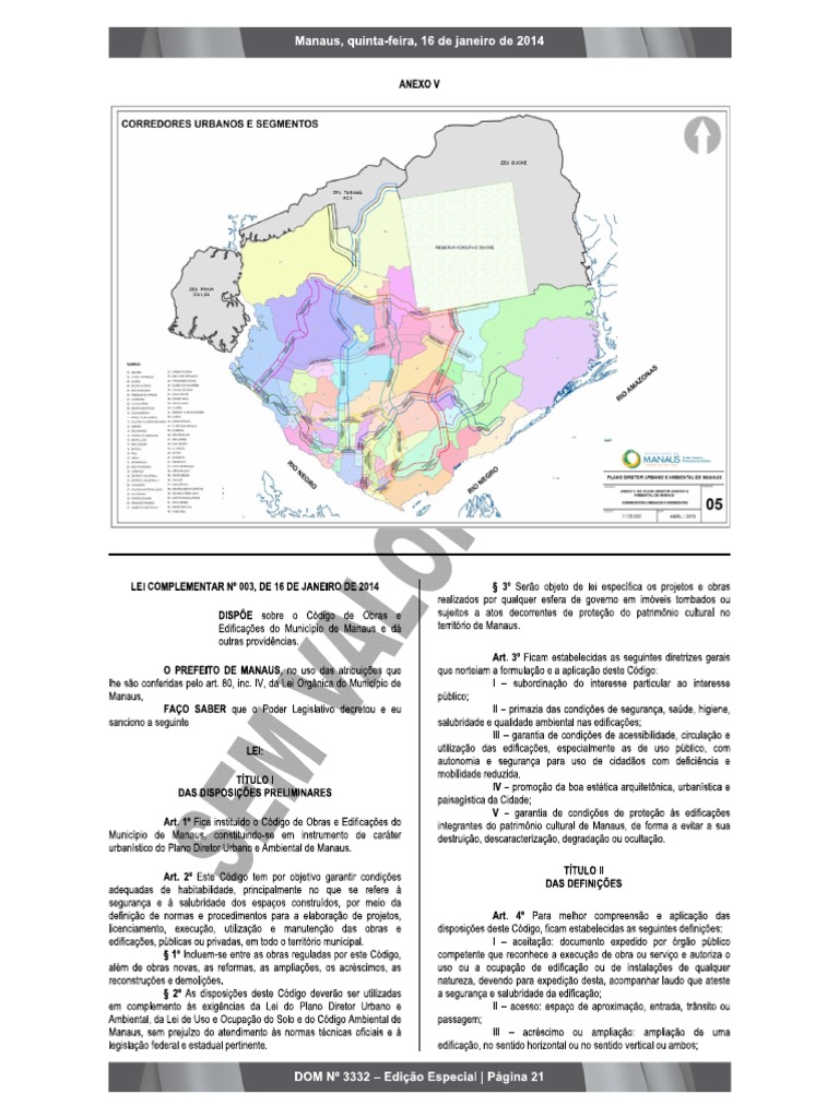 Codigo de Obras e Edificacoes - Manaus | PDF