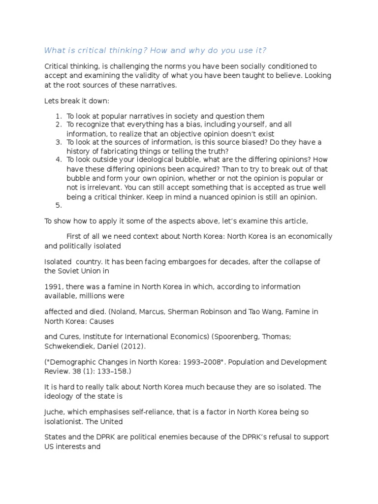 Understanding Critical Thinking Skills | PDF | Political Theories ...