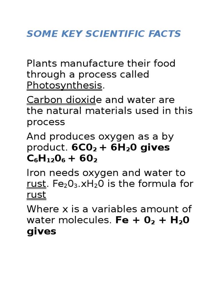 Key Scientific Facts on Photosynthesis and Grilling | PDF | Oxygen | Rust