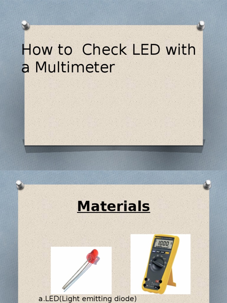 How To Check LED With A Multimeter | PDF