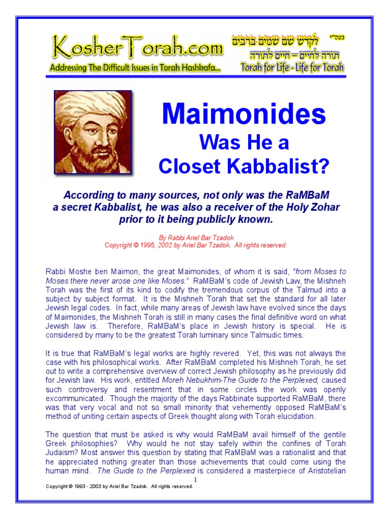 Rambam | PDF | Kabbalah | Maimonides