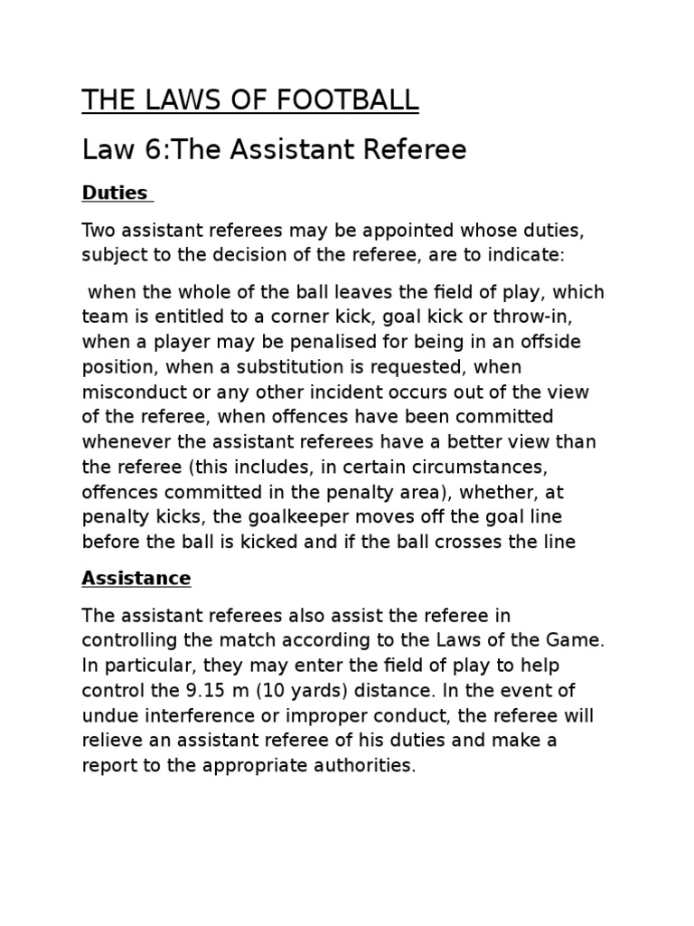 The Laws of Football | PDF | Sport Variants | Association Football