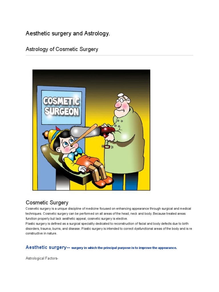 Aesthetic Surgery and Astrology | PDF