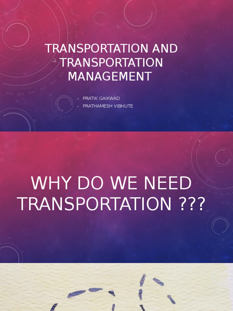Transportation and Transportation Management | PDF | Transport | Logistics