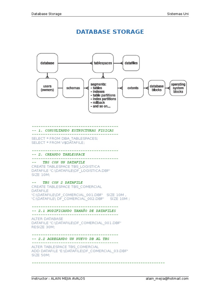 Leccion 2 Database Storage | PDF | Informática y tecnología de la ...