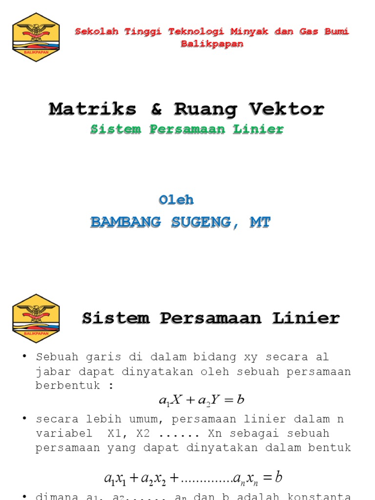 Matriks & Ruang Vektor 2 | PDF
