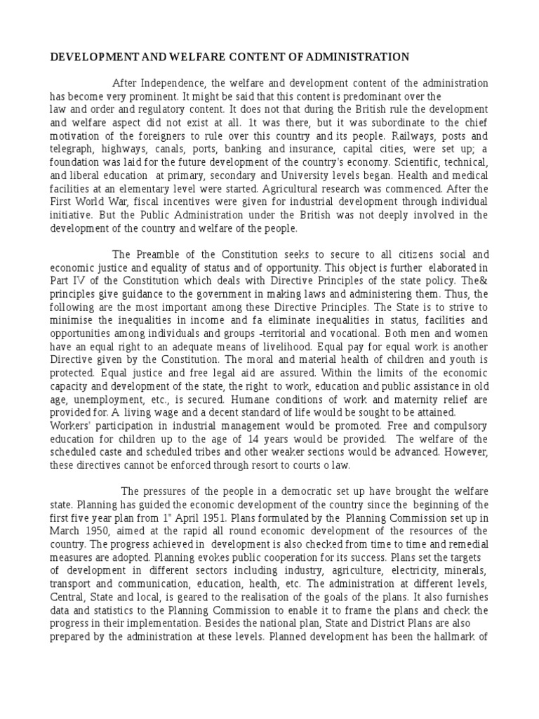 Development and Welfare Content of | PDF | Welfare | Economies