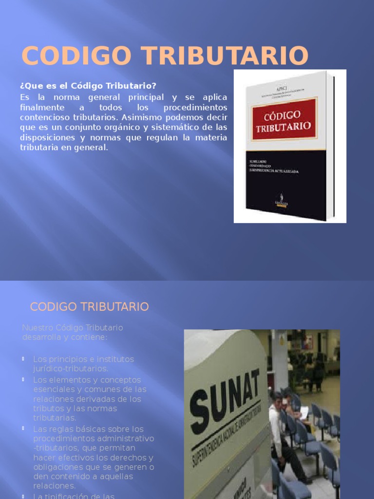 CODIGO TRIBUTARIO-EXPOSICION | Personalidad legal | Perú