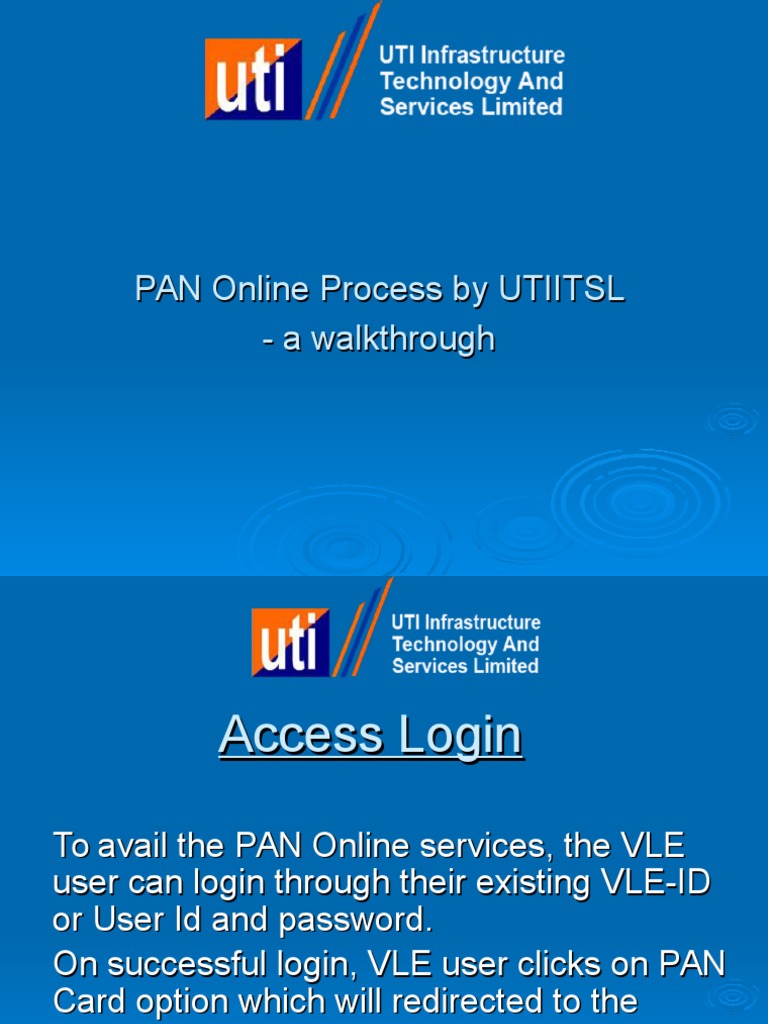 PAN Online Application Process Through VLE Portal | PDF | Image Scanner ...