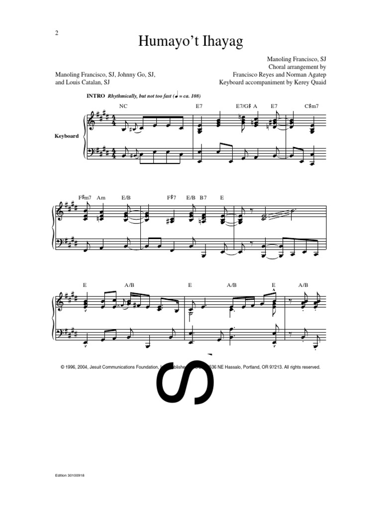 Humayo't Ihayag | Musicologie | Chant