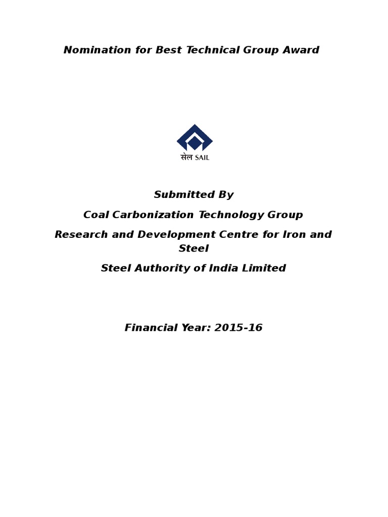 Best Group Award | PDF | Coke (Fuel) | Coal