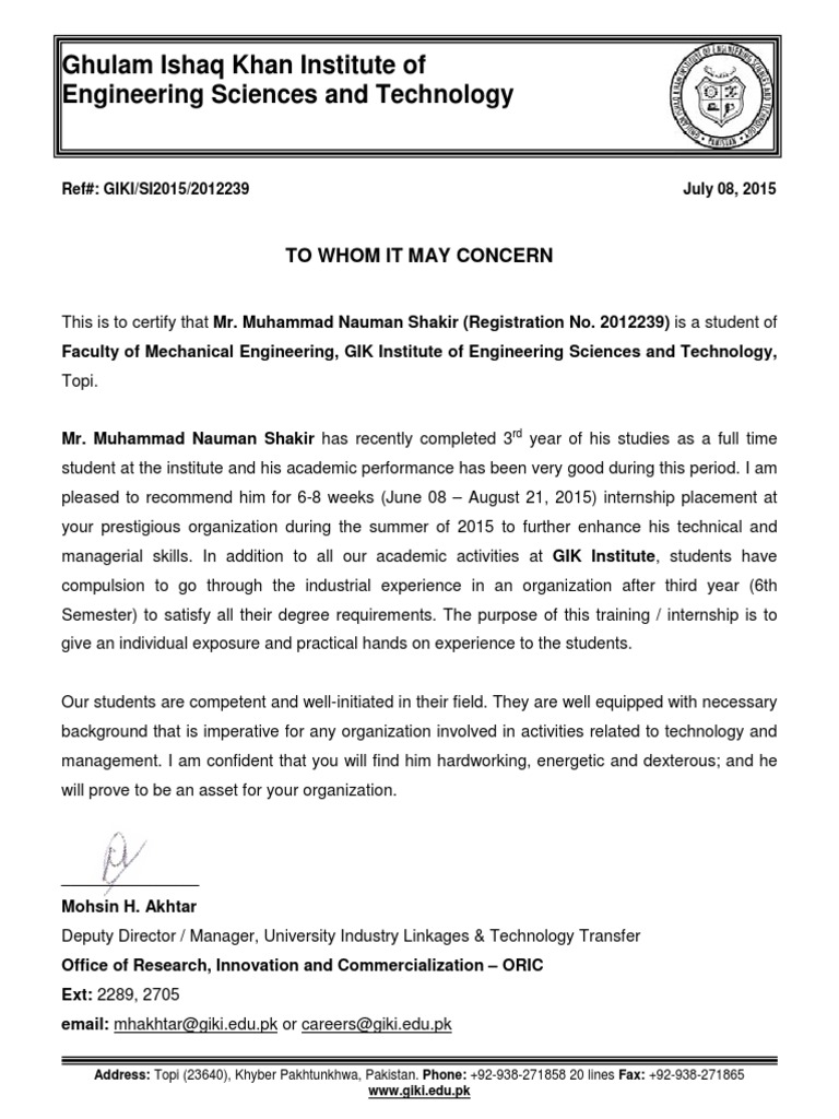 Reference Letter | PDF