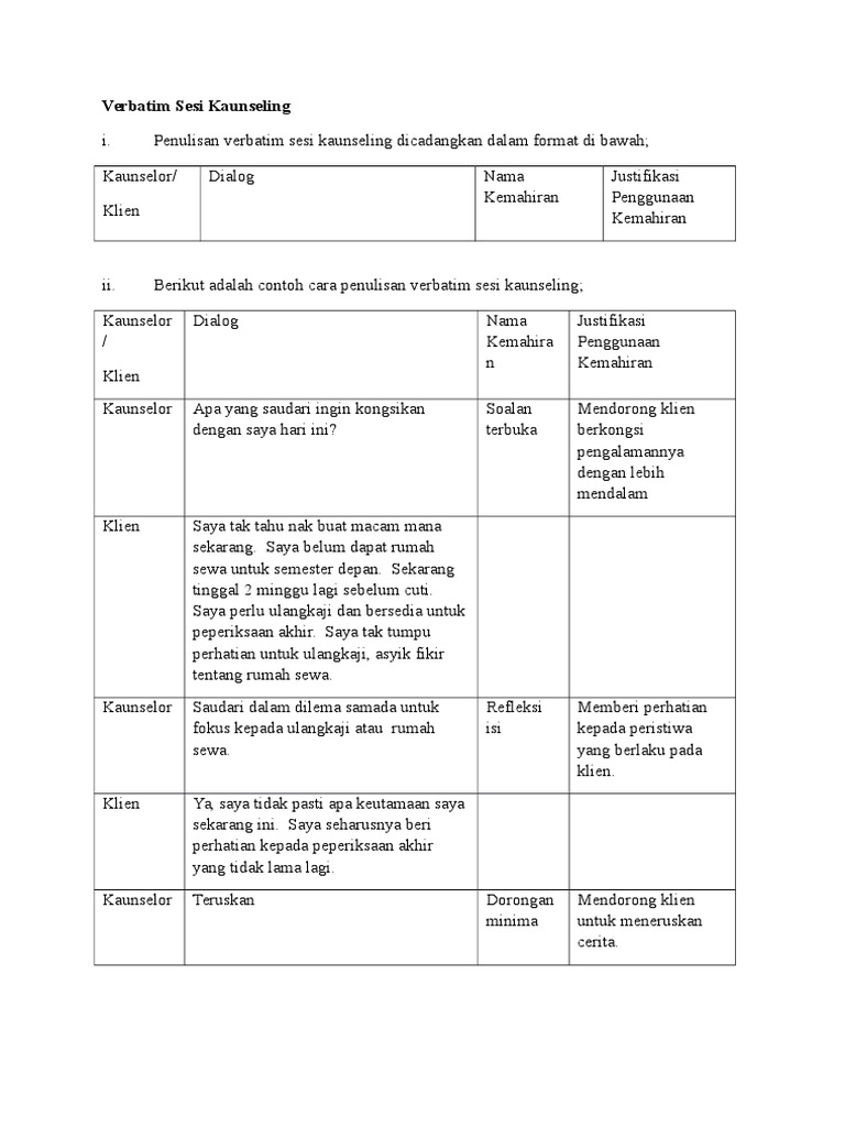 Format Penulisan Verbatim | PDF