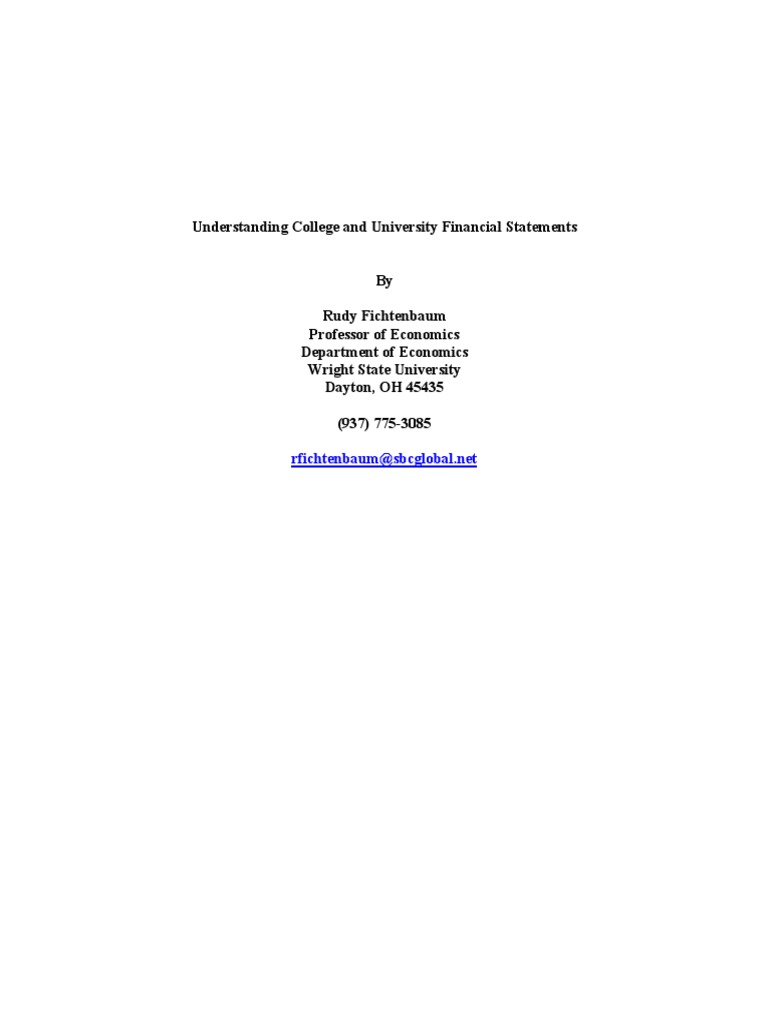 Understanding University College Financial Statements Updated | PDF ...