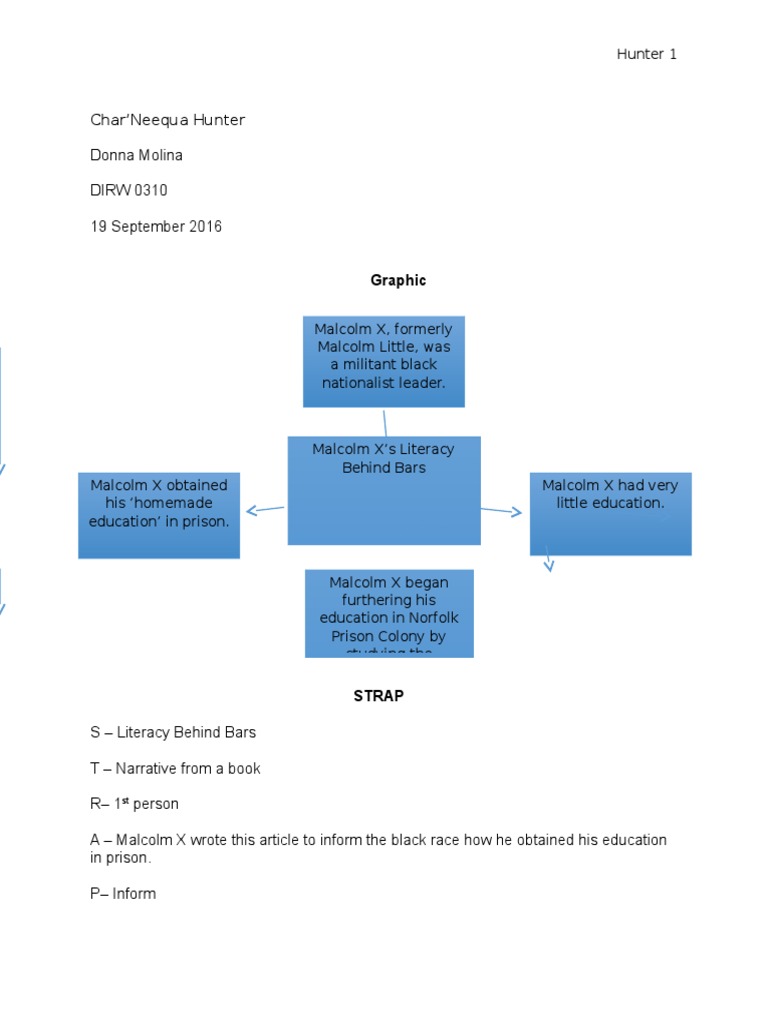 Malcolm X W Graphic Organizer | PDF | Malcolm X | Further Education
