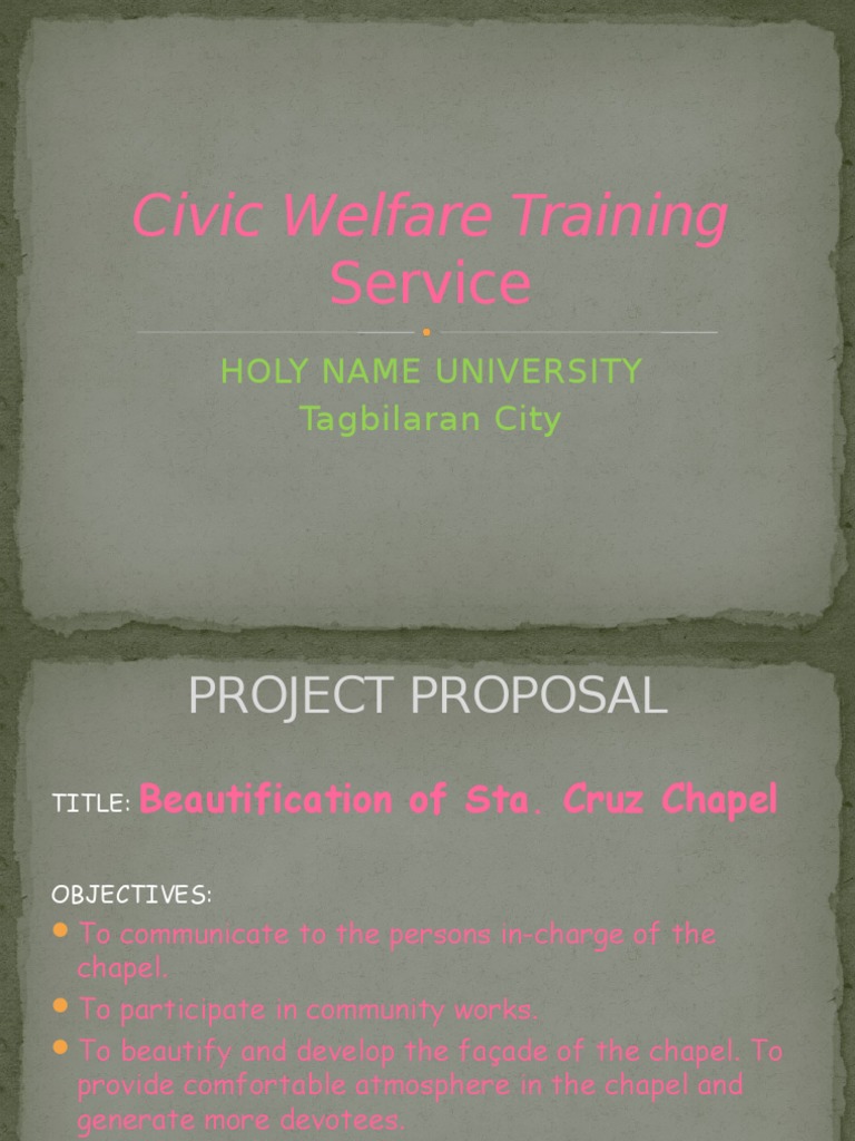 Civic Welfare Training: Service | PDF