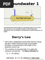 Darcy's Law Exercise and Problems | PDF | Aquifer | Groundwater