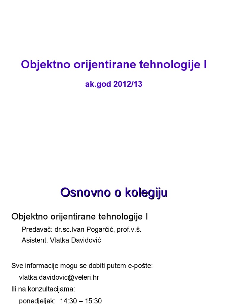 Prvo Predavanje 0 | PDF