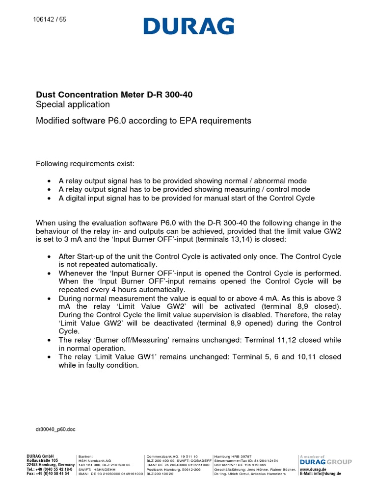 Durag D-R 300-40 | PDF | Mains Electricity | Electrical Wiring