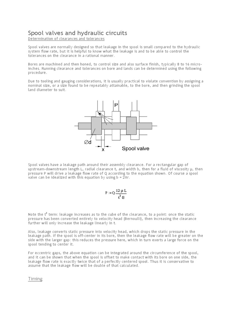 Spool Valves and Hydraulic Circuits | PDF | Fluid Dynamics | Valve