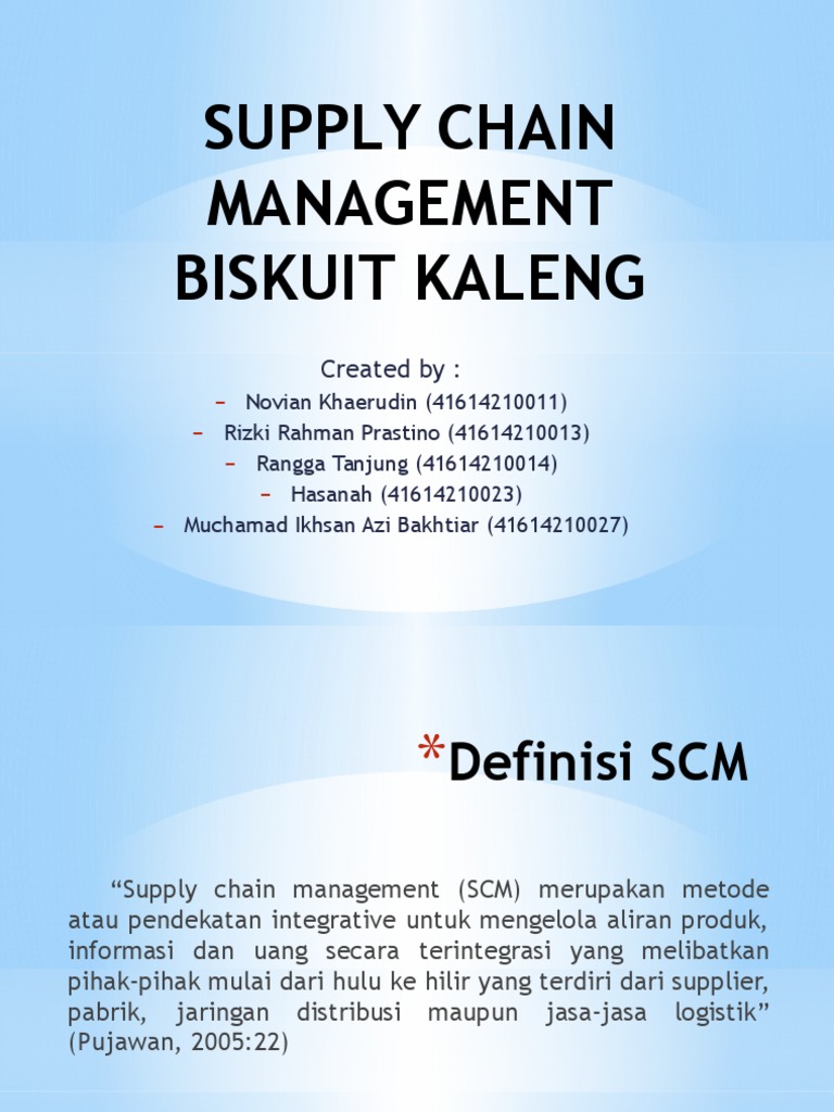 SCM Pabrik Biskuit Kaleng | PDF